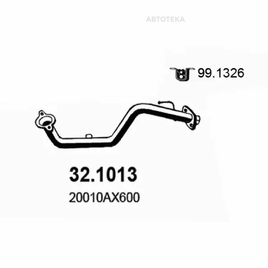 Труба выхлопного газа ASSO 321013 NISSAN Micra II/III/Note 1.0-1.4 00-10