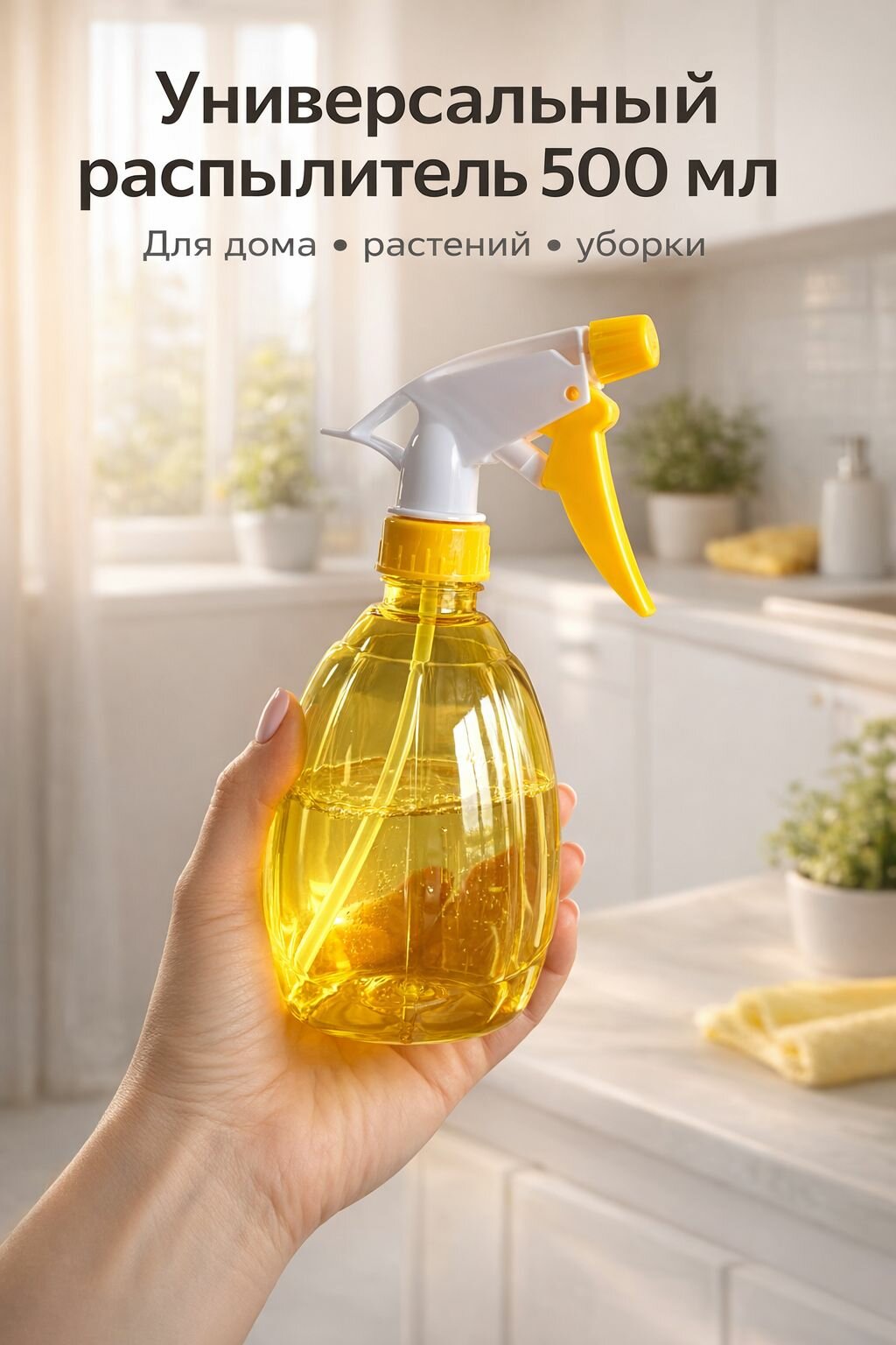 Распылитель 500 мл универсальный / пульверизатор для растений, уборки и дома с мелким распылением