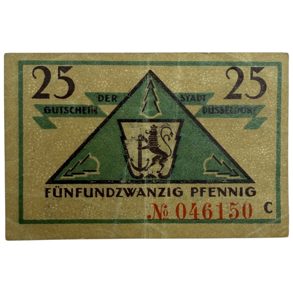 Германия (Веймарская республика) Дюссельдорф 25 пфеннигов 1919 г. (Серия C)