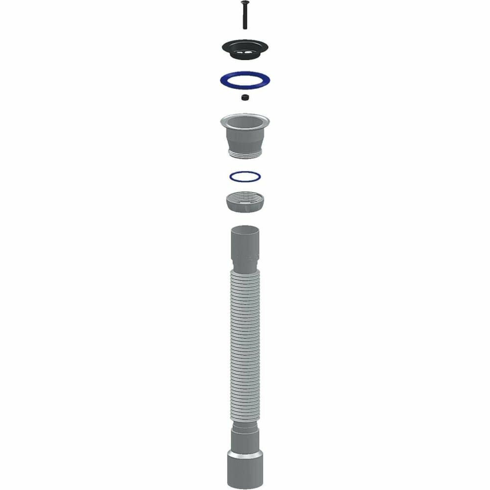 Универсальный гофросифон Unicorn 800 мм 1.1/2"х40/50 нерж. вып, винт 80 D220 — фото 1