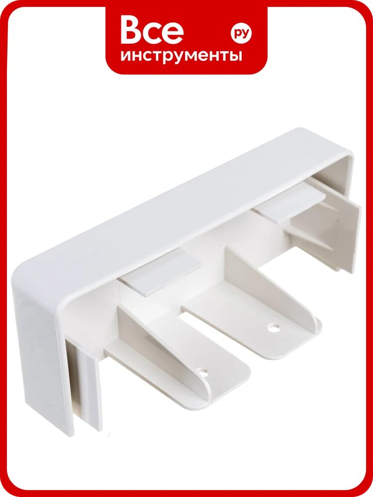 Заглушка Экопласт RF 100х40 76814-2 из ABS‑пластика, белый цвет, защита IP40 для кабель‑каналов