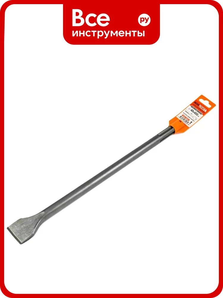 Зубило плоское LONG (40x400 мм; SDS MAX) NOVOCRAFT NCCMAX040400, система крепления SDS‑MAX, для бетона, камня и кирпича