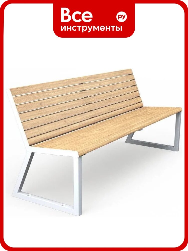 Скамейка Хоббика "Леман" 14901, стальная, палисандр, 180 см x 61,5 см x 79,4 см