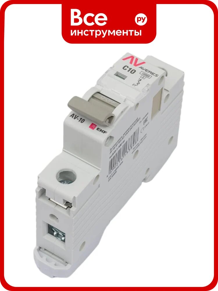 Автоматический выключатель EKF AVERES AV-10, 1P, 10A, 10kA mcb10-1-10C-av