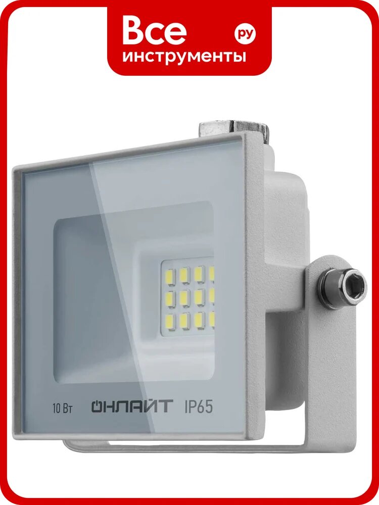 Светильник онлайт 90 130 ofl-10-4k-wh-ip65-led 90130 прямоугольный алюминиевый корпус светодиодный источник защиты