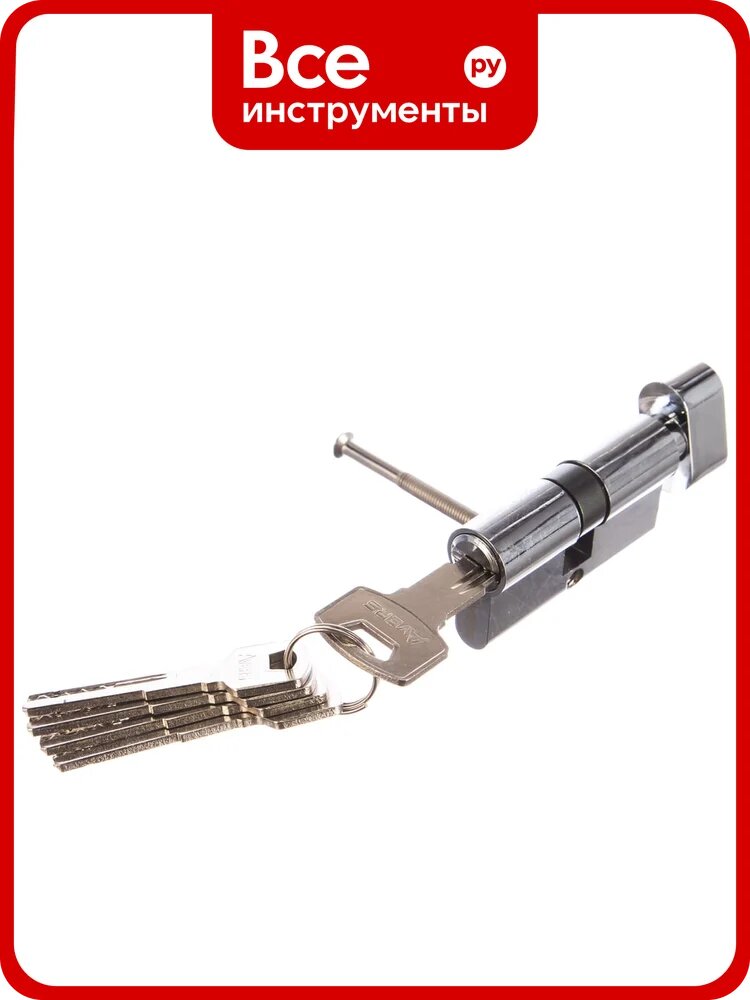 Цилиндровый механизм AVERS ZM-60-C-CR 21642 00021642 двухсторонний цилиндр из цинкового сплава с хромированным покрытием