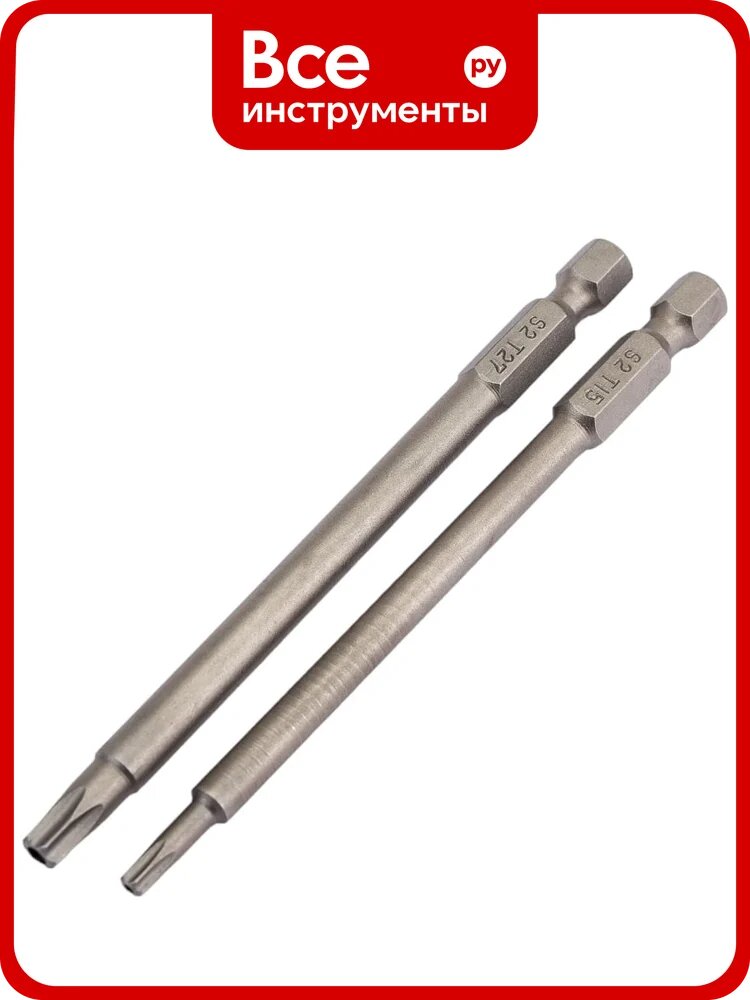 Бита TORX SECURITY Т15, Т27, 100 мм, 2 шт YATO YT-0491 36140491 092 1, сталь
