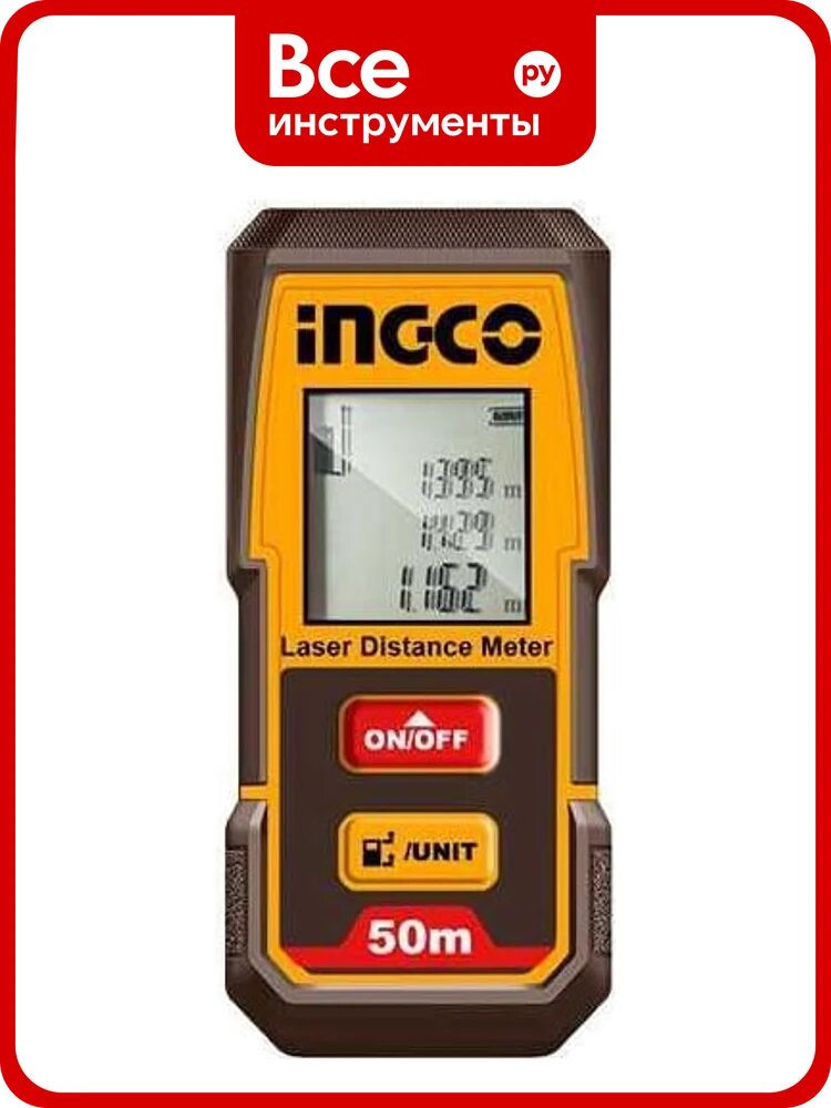 Лазерный дальномер INGCO INDUSTRIAL HLDD0508, 50м, IP54, точность 2мм