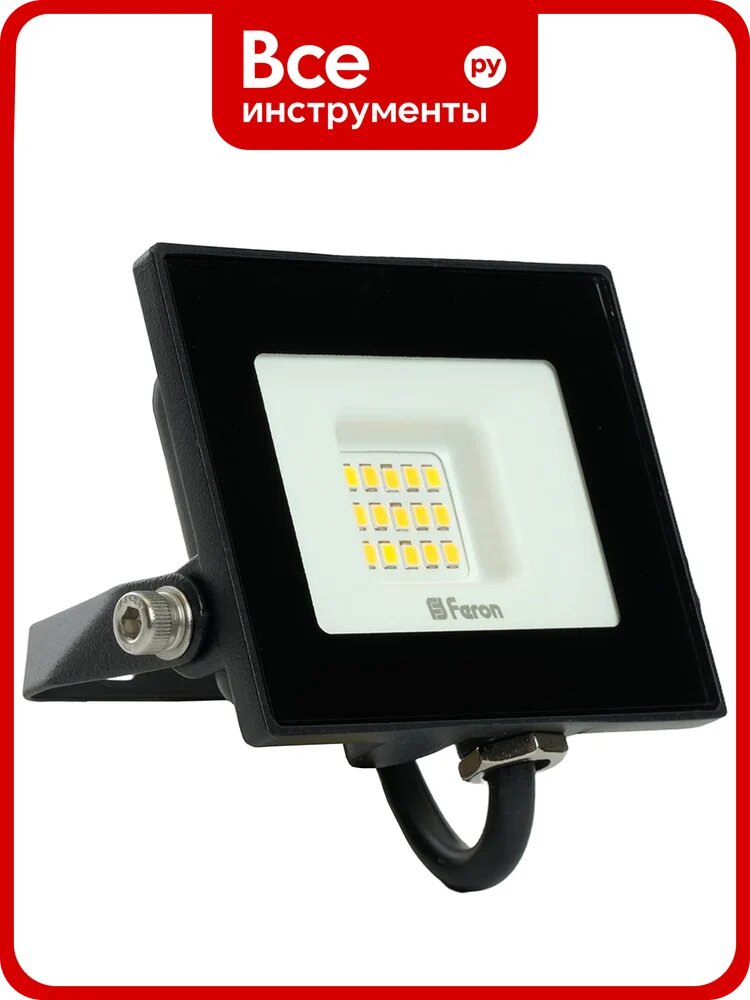 Светодиодный прожектор FERON LL-919 2835 SMD 20W 4000K IP65 AC220V/50Hz, черный 29493