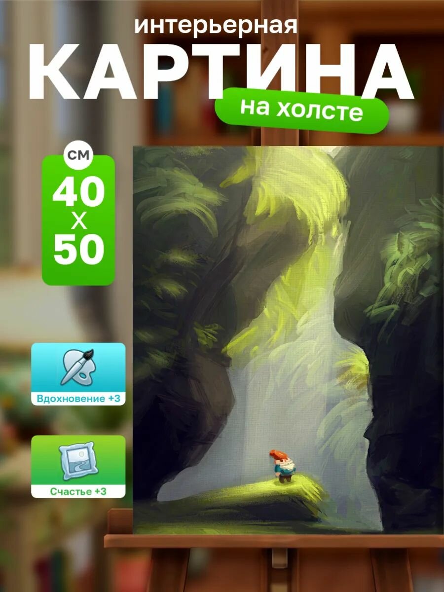 Картина на стену для интерьера 40х50 Симс 4 Классическая