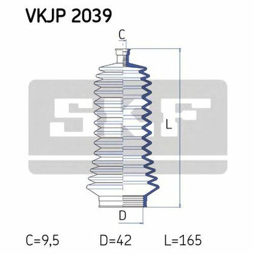 Пыльник рулевой рейки SKF vkjp2039