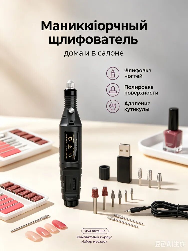 Мини гравер электрический / USB / гравировальная машинка 12 насадок