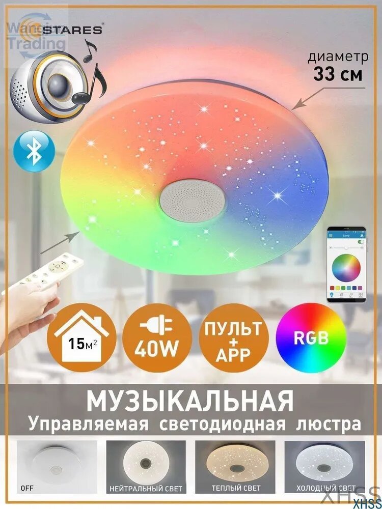 Потолочный светильник, LED, 40 Вт