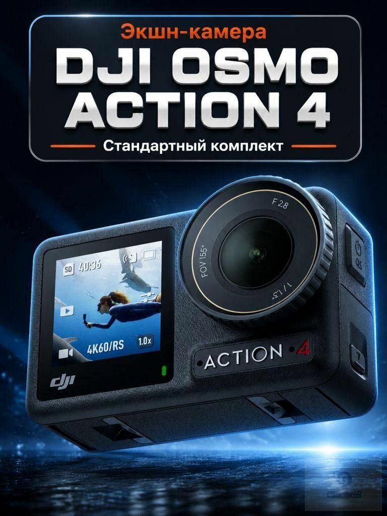 Спортивная камера с улучшенной стабильностью и возможностью съемки в формате 4k Камера стандартный комплект