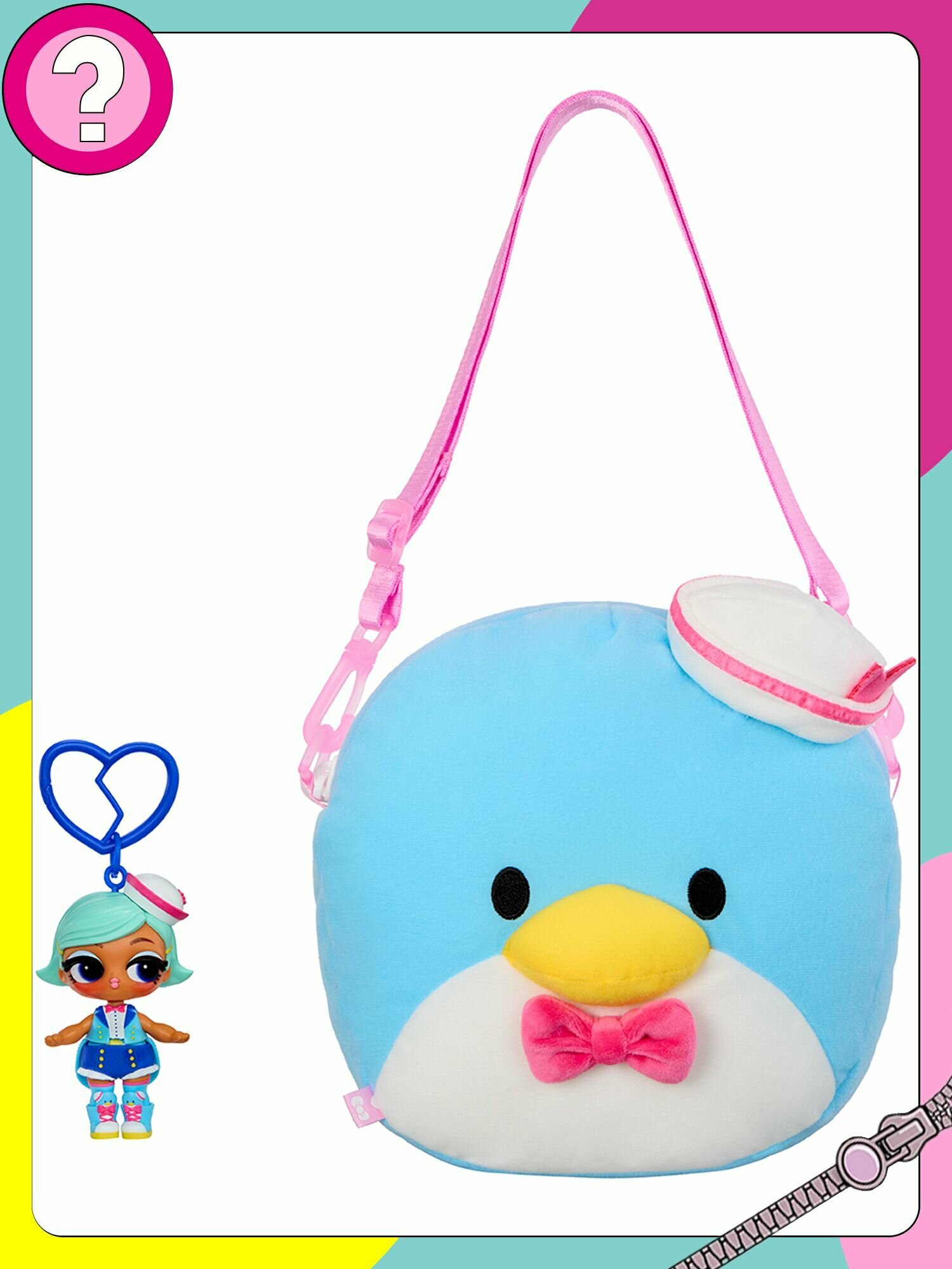 ЛОЛ HELLO KITTY AND FRIENDS Большая Двусторонняя Плюшевая Игрушка Tuxedosam