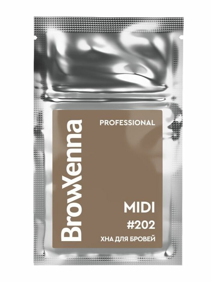 BrowXenna Хна для бровей 202 Блонд, светло-русый, midi-саше 3 г (Brow Henna / БроуХенна)