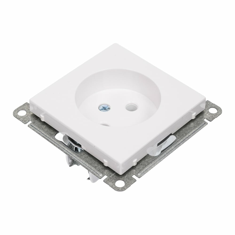 Розетка Systeme Electric W59 без заземления, без шторок, 16а, механизм, белый RS16-153-1-86 — фото 1