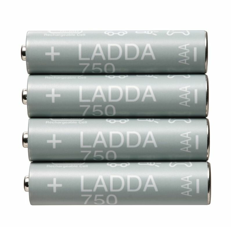 Аккумулятор AAA LADDA 750 mAh, 1.2V, Ni-MH, 24-25 год, Япония