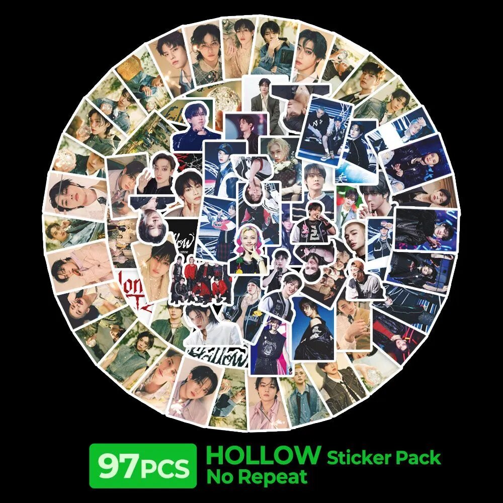 Кпоп стикеры Стрей Кидс HOLLOW 97 шт. Stray Kids Альбом HOLLOW Набор Наклеек Kpop Stray Kids 2025 наклейки на телефон
