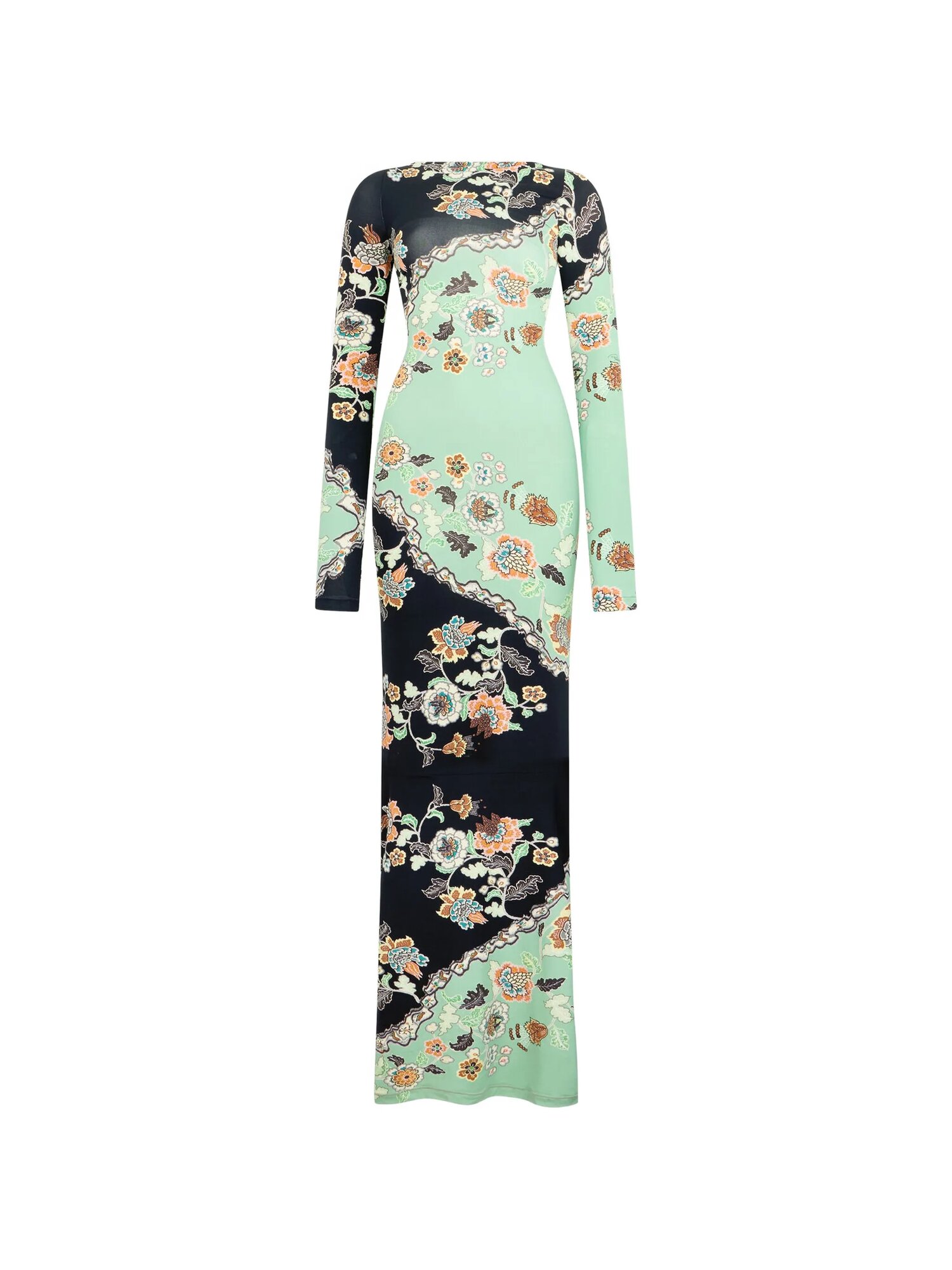 Платье Floral-print long-sleeve maxi dress