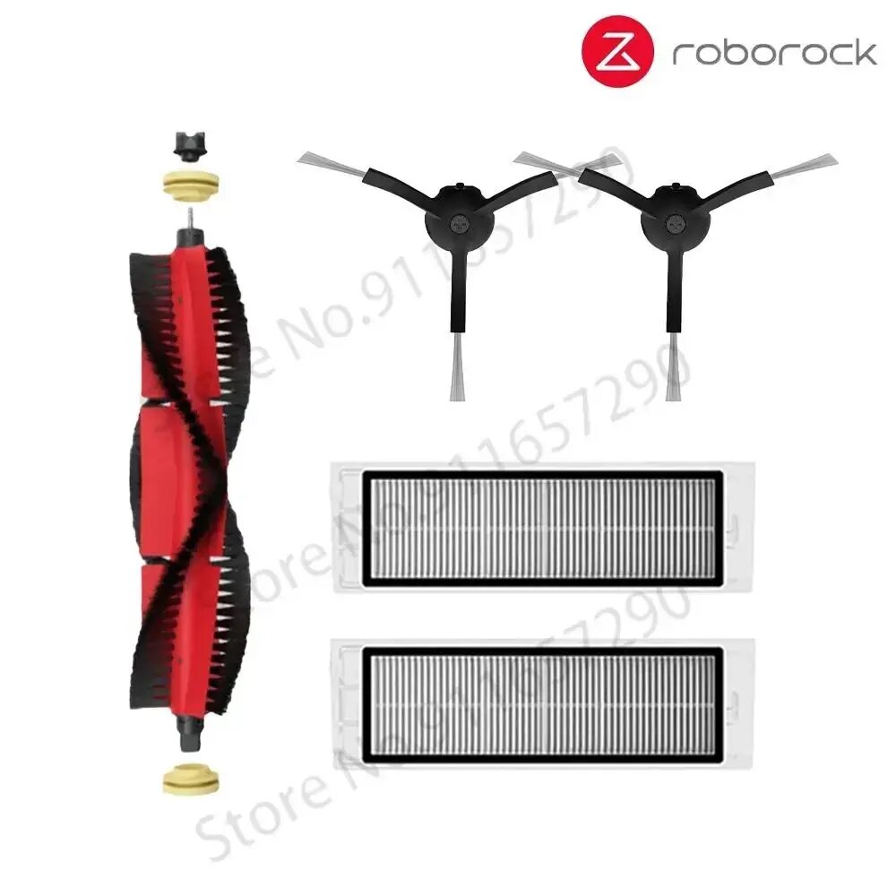 Набор аксессуаров Roborock: щетка, фильтры, боковые щетки, Красный