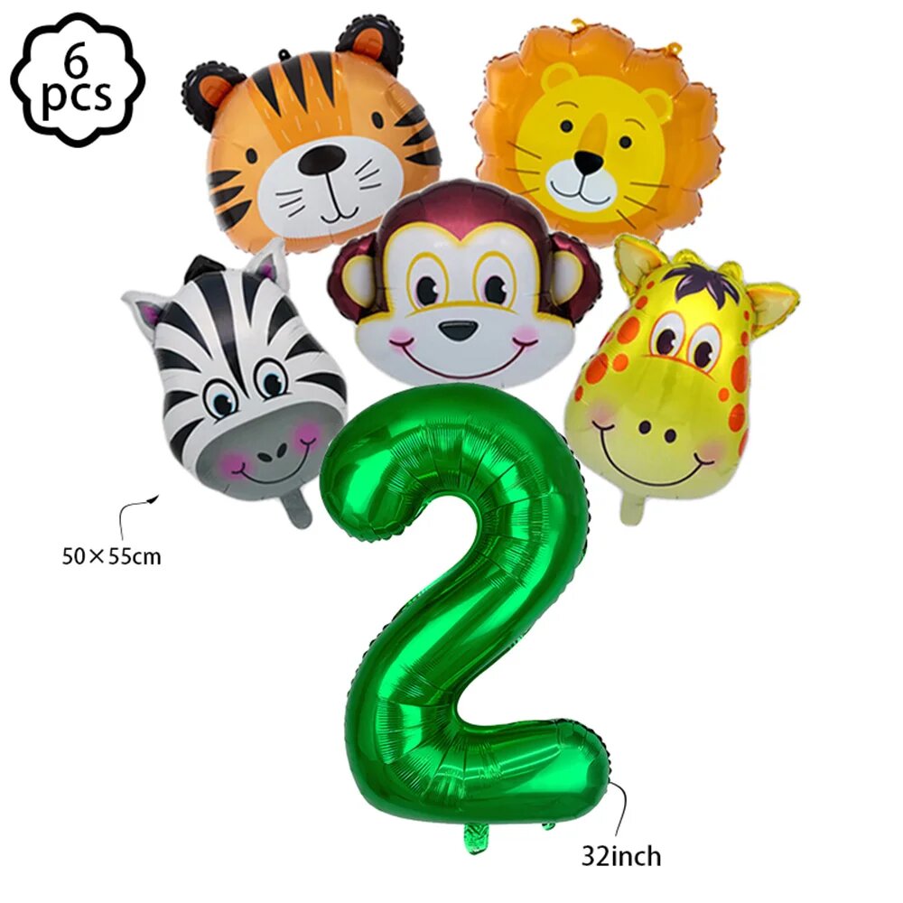 Гирлянда для вечеринки в джунглях XMSJ 6pcs Balloon