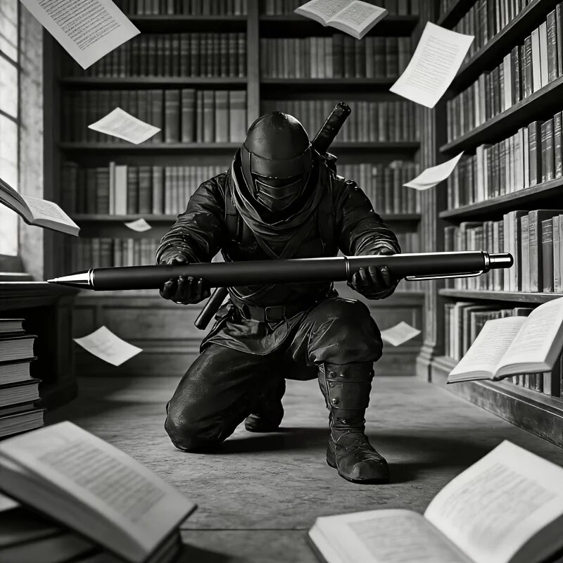 Пара Декоративных Подставок Для Ручек В Стиле Ниндзя, Идеально Подходящих Для Офиса И В Качестве Подарков Для Друзей И Коллег. — фото 1