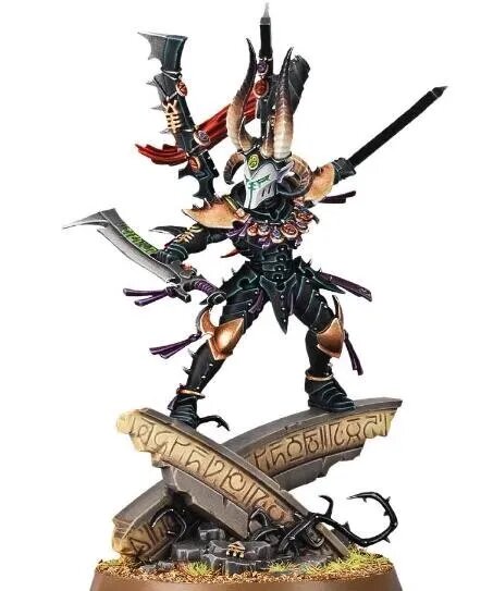 Dark Eldar Drazhar, Master of Blades (new model) Warhammer 40K Смоляная модель (не собрана, не окрашена)