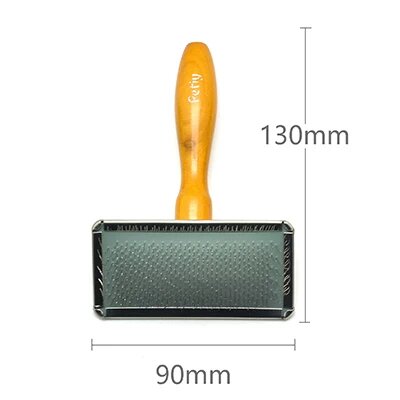 Petiybeauty щетка с деревянной ручкой и иглами М - инструмент для ухода за собаками средних пород