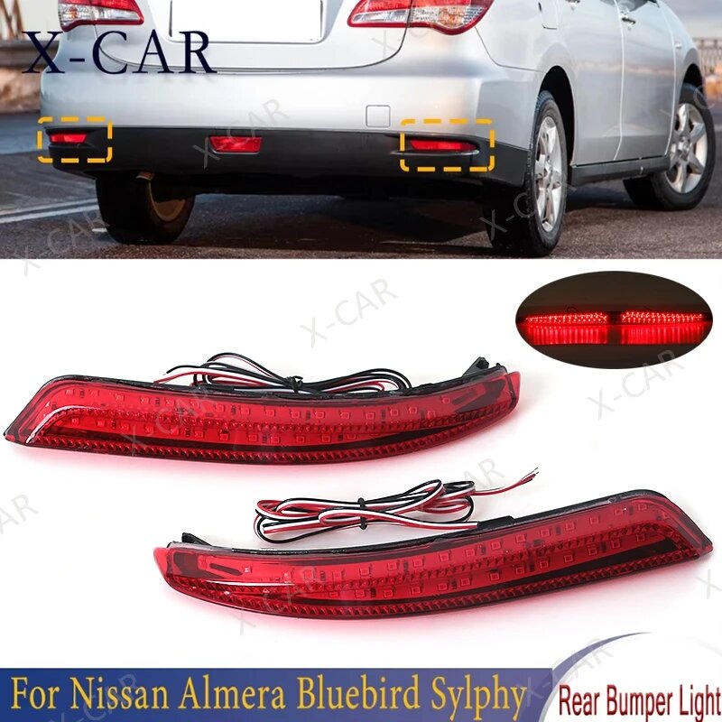 Светодиодный задний бамперный стоп-сигнал/противотуманная фара для Nissan Almera Bluebird 1PC Right