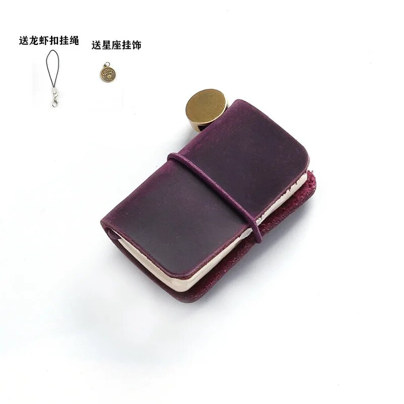 Дорожный блокнот AIGUONIU TN111 из натуральной кожи Фиолетовый, purple