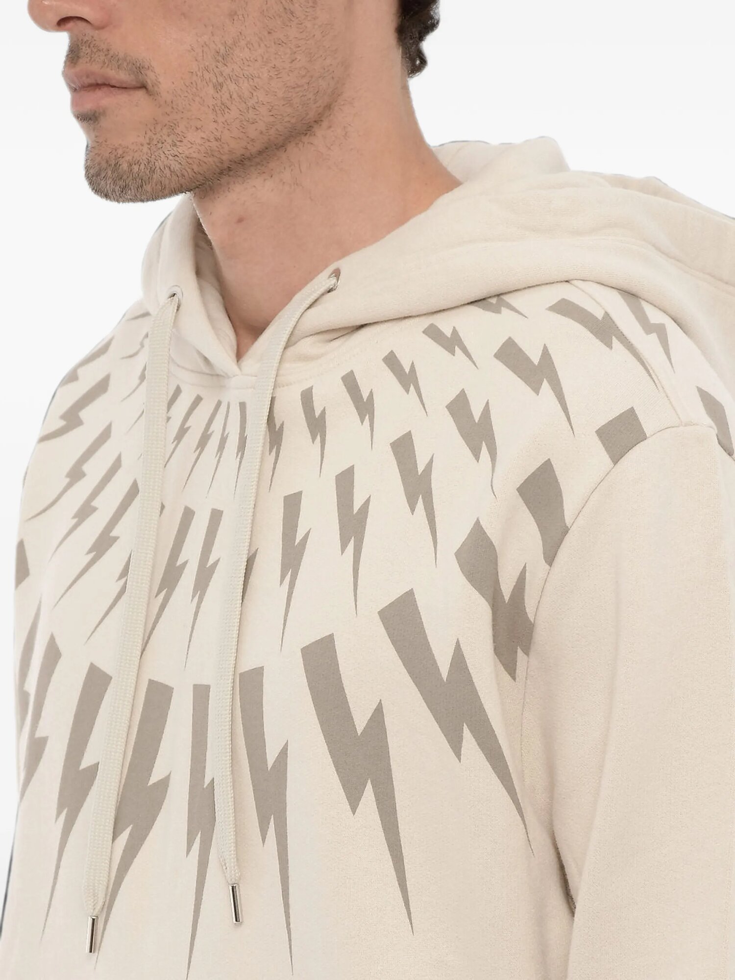 Худи Neil Barrett Fairisle Thunderbolt hoodie, размер 54 — фото 1