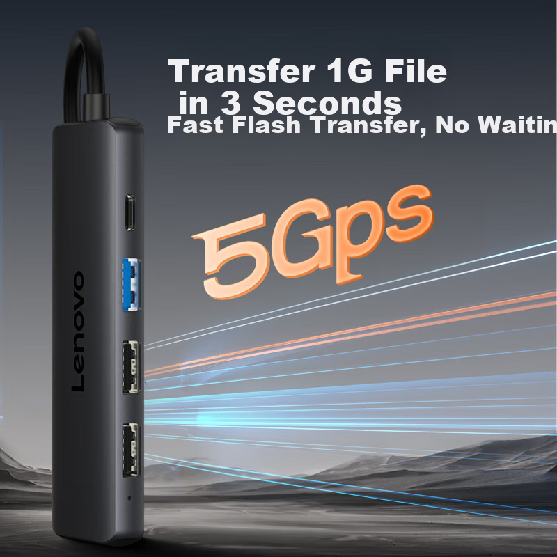 Lenovo Type-C расширительная станция USB-хаб HDMI адаптер 4K 60Гц передача изображения быстрая зарядка PD для устройств