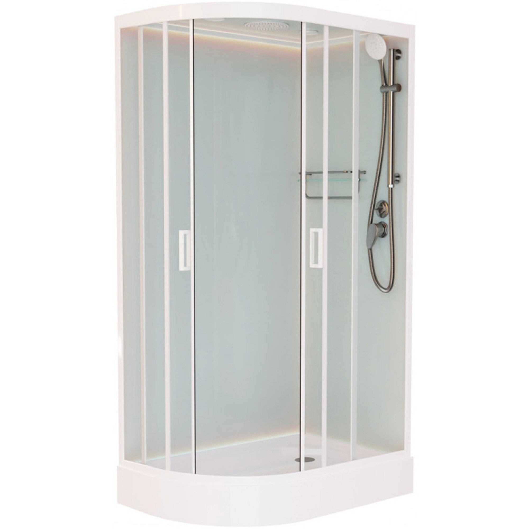 Душевая кабина 120x80x220 см Frank F412R М White 20022 текстурное стекло