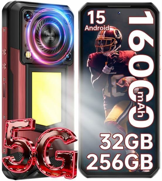 Защищенный телефон OUKITEL WP56 5G, 32(8+24) ГБ 256 ГБ, 6,8-дюймовый FHD-экран, 16000 мАч