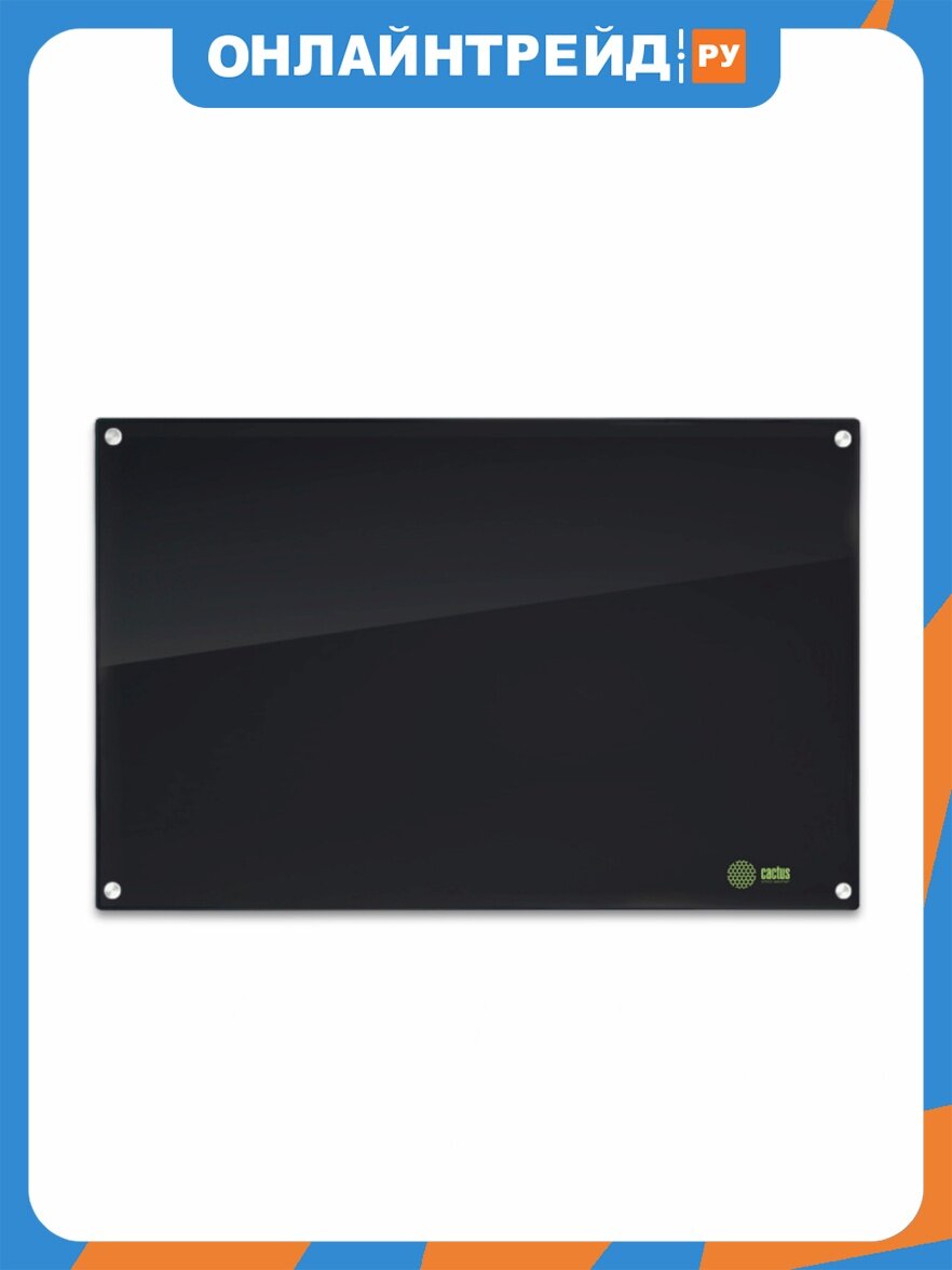 Доска Cactus стеклянная CS-GBD-65X100-BK-TM Сквозное крепление стекло черный 65x100см стекло креплен