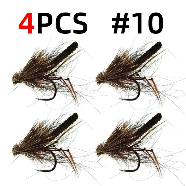 Мушки для форели, #10, 4шт, цвет 4pcs