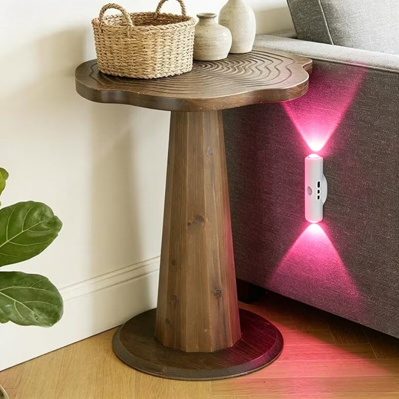 2 шт. USB-перезаряжаемые RGB светильники «кошачий глаз» с PIR-датчиком движения, магнитные настенные светильники с регулировкой тёплого/нейтрального/белого света, для спальни, коридора, лестницы, шкафа