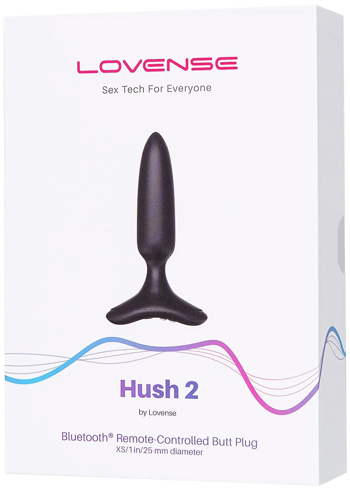 75746 Lovense Hush 2 XS, черная. Вибровтулка с управлением через приложение