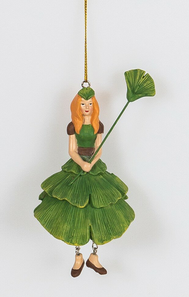 Fiebiger Floristik 850025-800 Фигурка декоративная, Blumenmadchen "Гинкго", 11 см