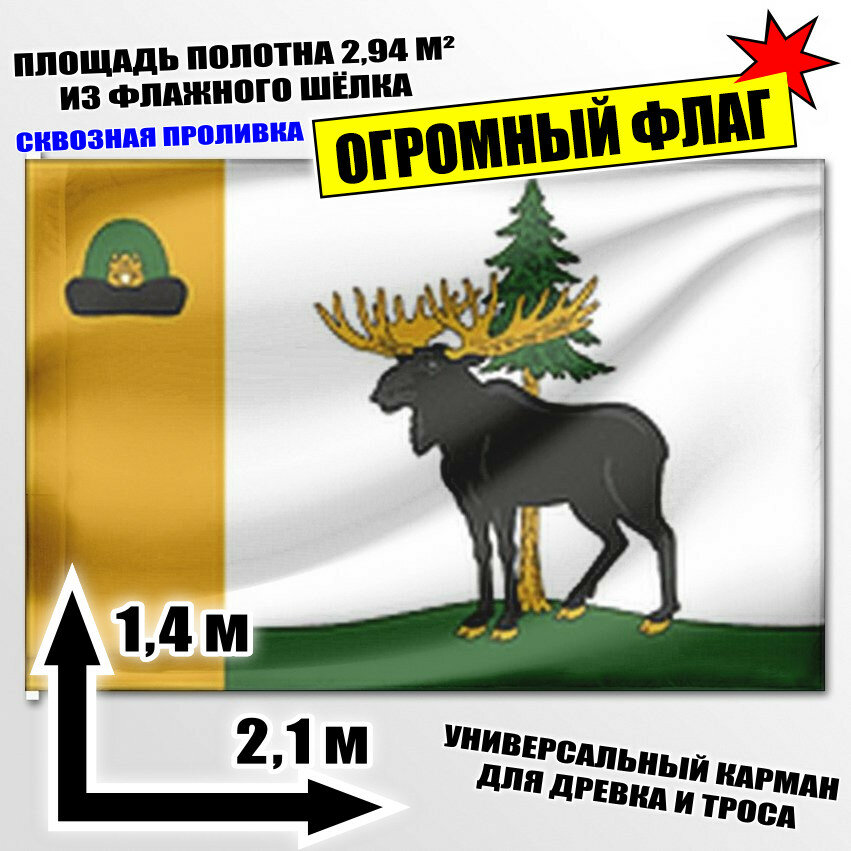 Флаг огромный Ермишинского района 210x140 см
