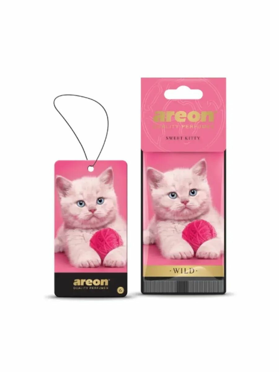 Ароматизатор для автомобиля подвесной "AREON" Sweet Kitty, 1 шт.
