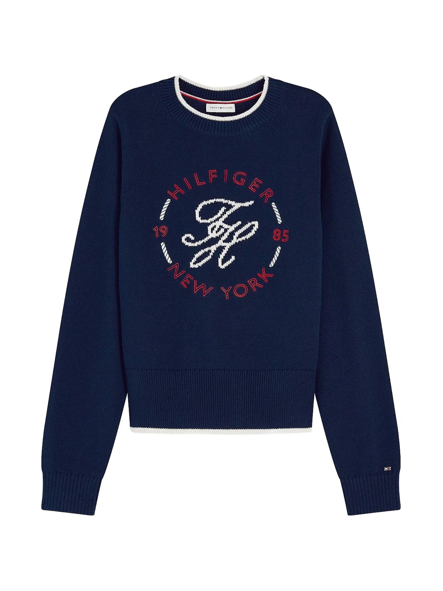 Свитер Logo-embroidered contrast-trim sweater