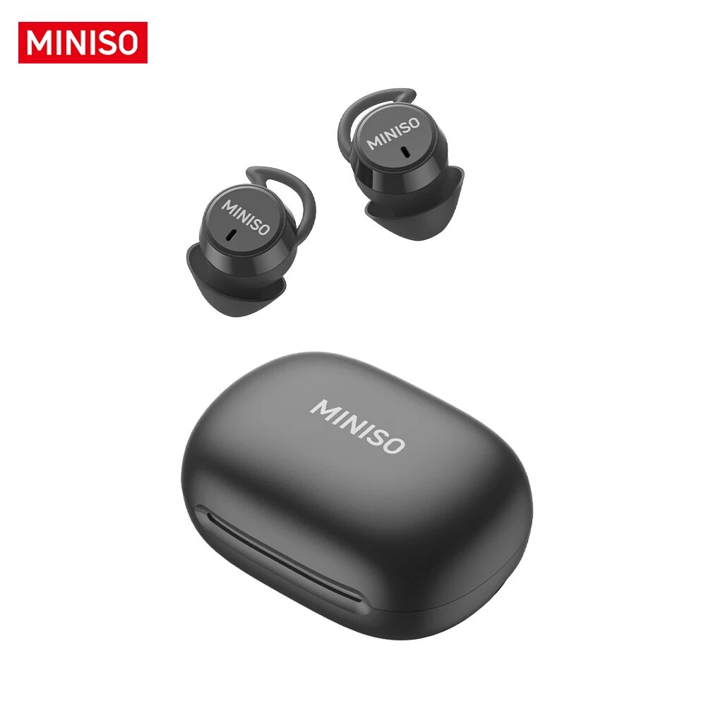 MINISO MS217 TWS Мини-наушники Для Сна Bluetooth 6.0 С AI-переводчиком, Черный, Черный, black