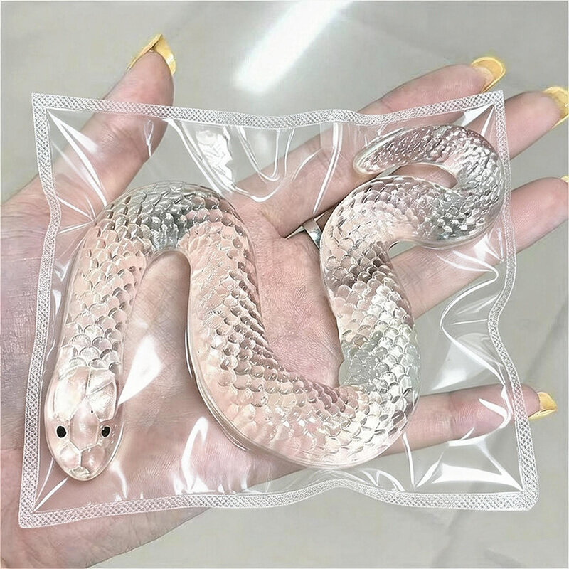 Креативная игрушка-змея Taba Squishy, цвет Spirit Snake, прозрачная, 1 шт, реалистичный и забавный вид, для розыгрышей на Хэллоуин и оригинального украшения стола