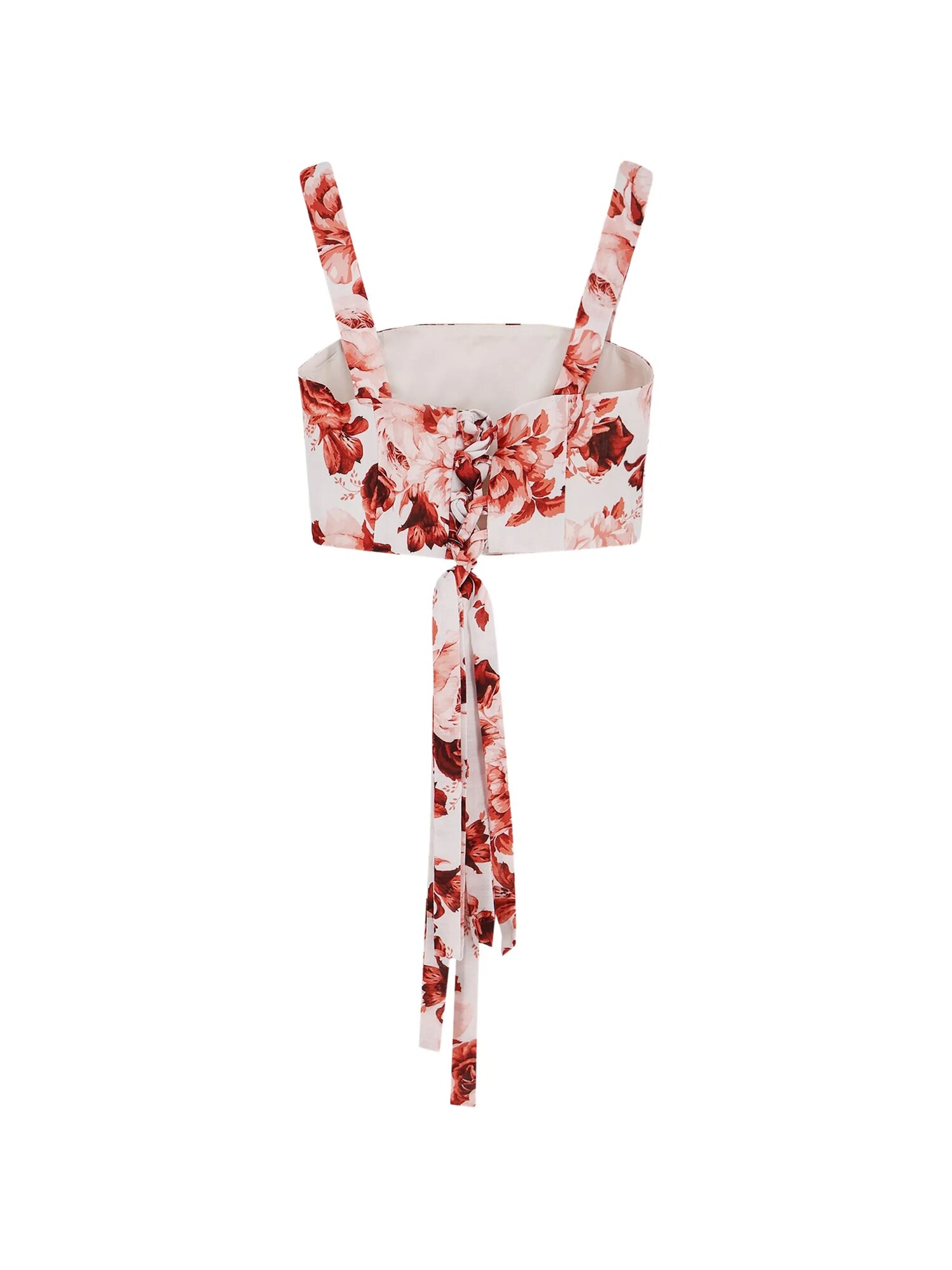 Топ Actualee Rose-print sleeveless top, размер 44, бежевый/белый — фото 1