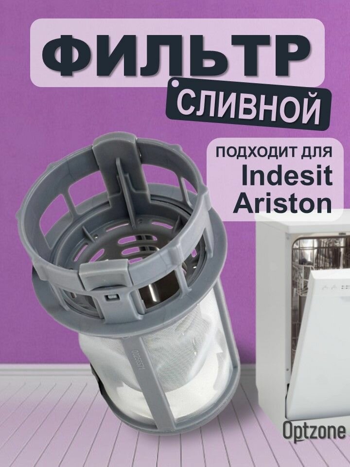 Фильтр сливной тонкой и грубой очистки для посудомоечных машин, подходит для Indesit, Ariston C00256571, C00256572