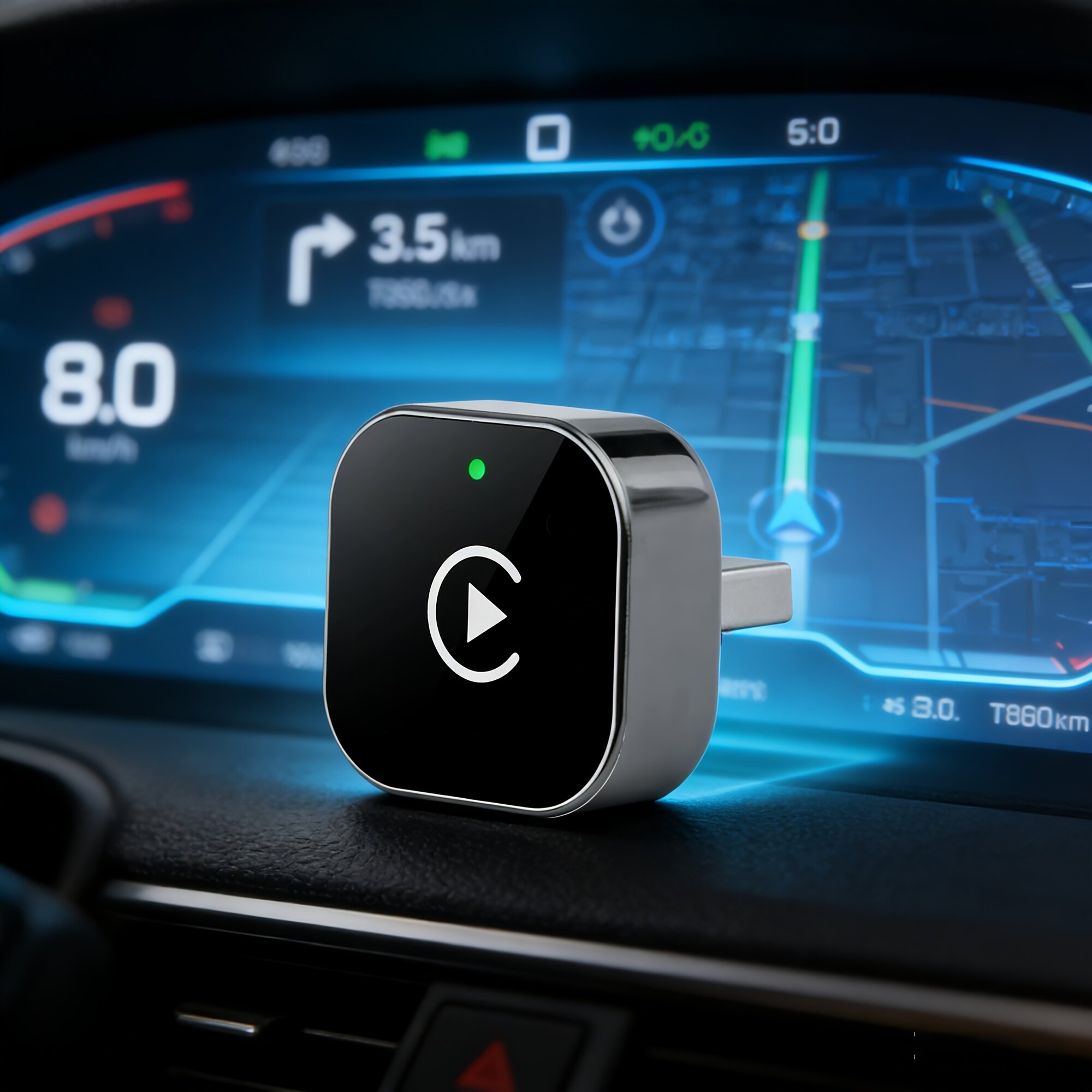 Беспроводной 3-в-1 адаптер CarPlay для Android Auto, USB мини-донгл, поддержка 2.4/5 ГГц Wi-Fi, 2026, для VW, Toyota, Nissan, Honda, Ford, Mercedes-Benz, KIA, черный