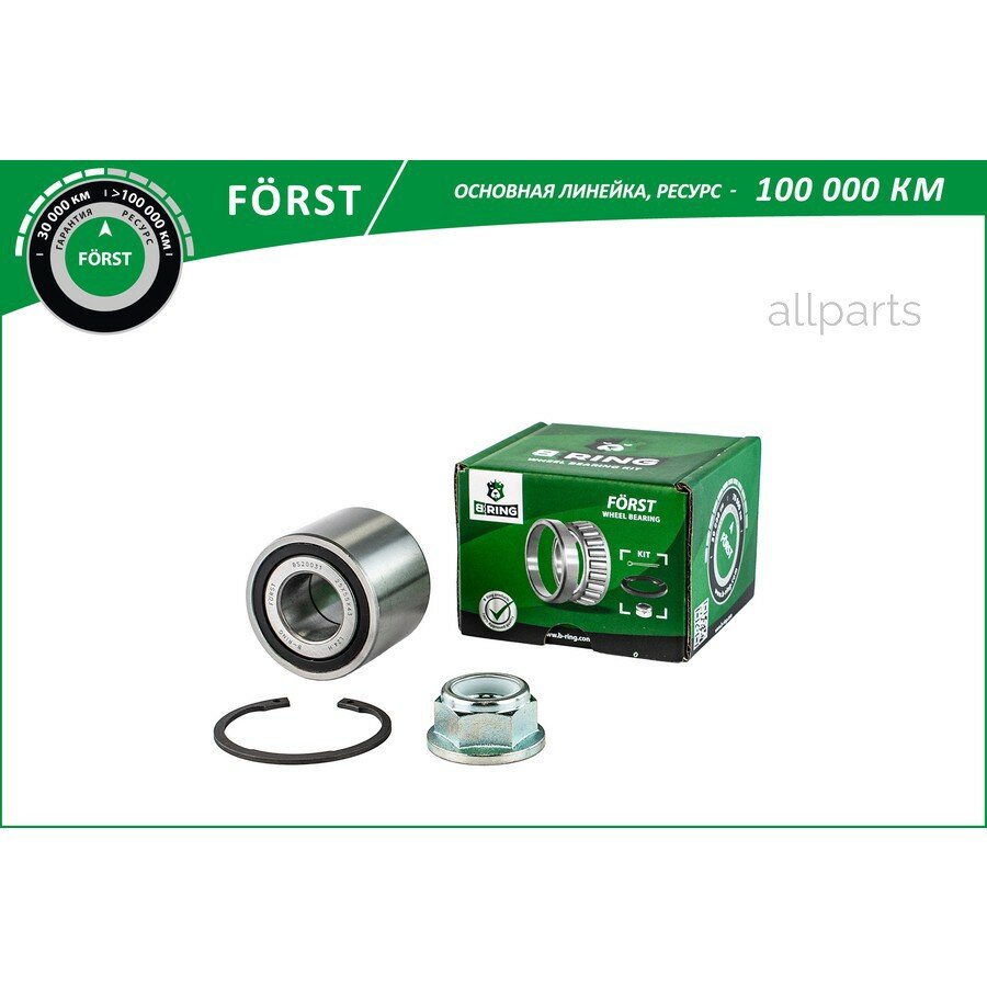 BRING BK1909 подшипник ступицы RENAULT KANGOO I (98-) (задн. Компл.) 25X55X43 (BK1909) B-RING FORST