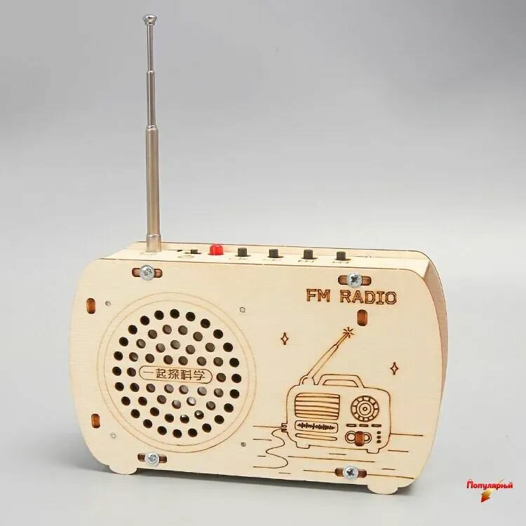 Детский радио Деревянный комплект Build Kids Craft Student